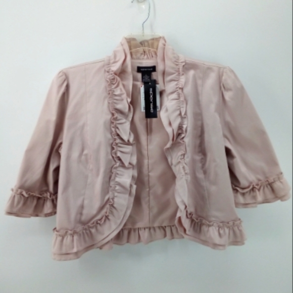 Spense | Jackets & Coats | Nwt Spense Pink Open Ruffle Crop Formal ...